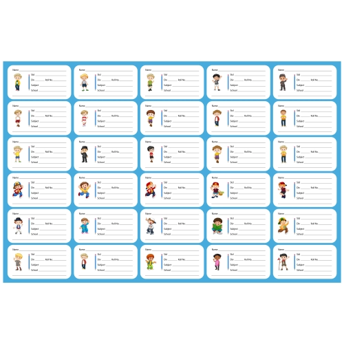 Buy Boy Theme Boy Theme School Notebook Labels Online – ZBox.in