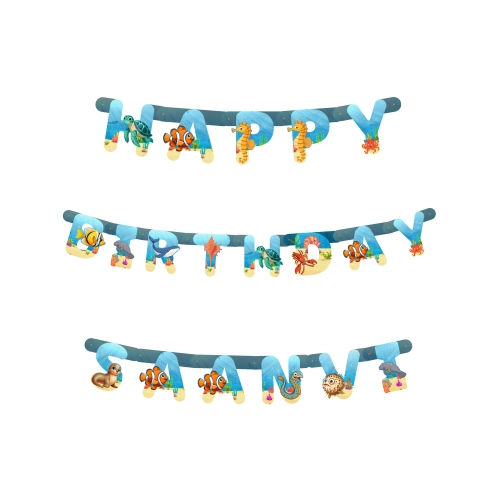 Personalized Ocean Theme Alphabet Banner | ZBox.in